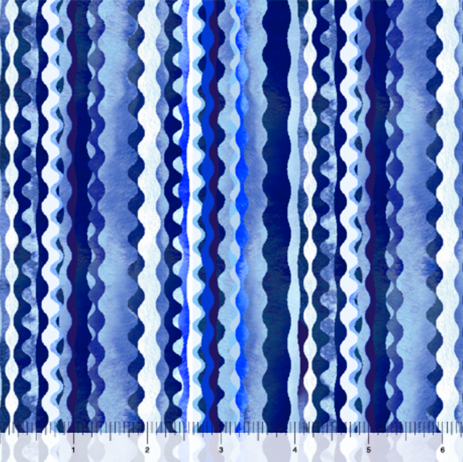 Blossoms of Blue Ric Rac Stripe 29870-B – Lala and Mer